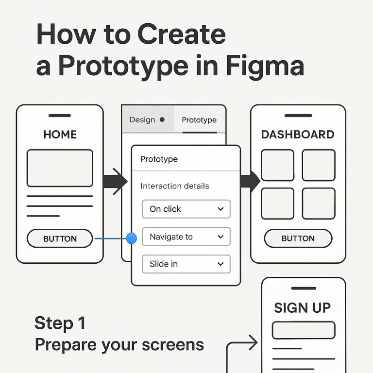 How to Create a Prototype in Figma (From Static Screens to Interactive Flows) – Designilo