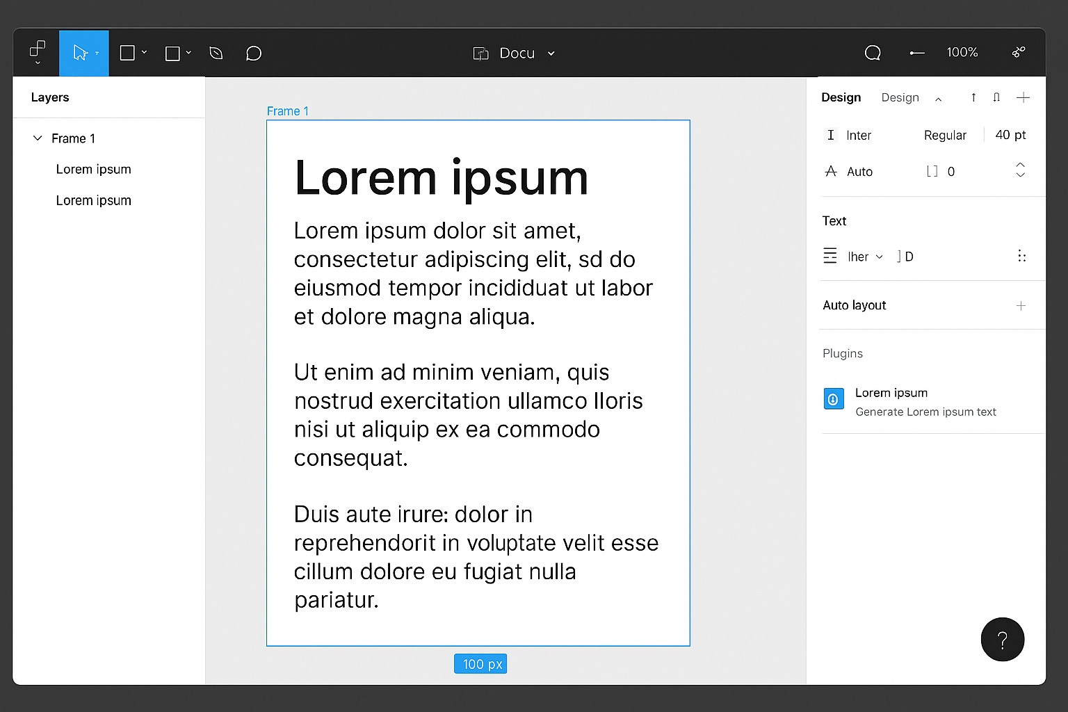 How to Insert Lorem Ipsum in Figma – Designilo